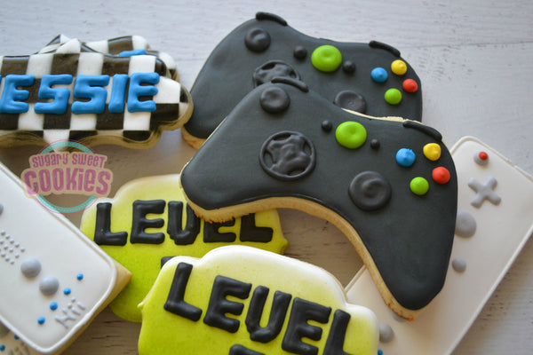 Gamer Life (24 cookies) – SugarySweetCookies