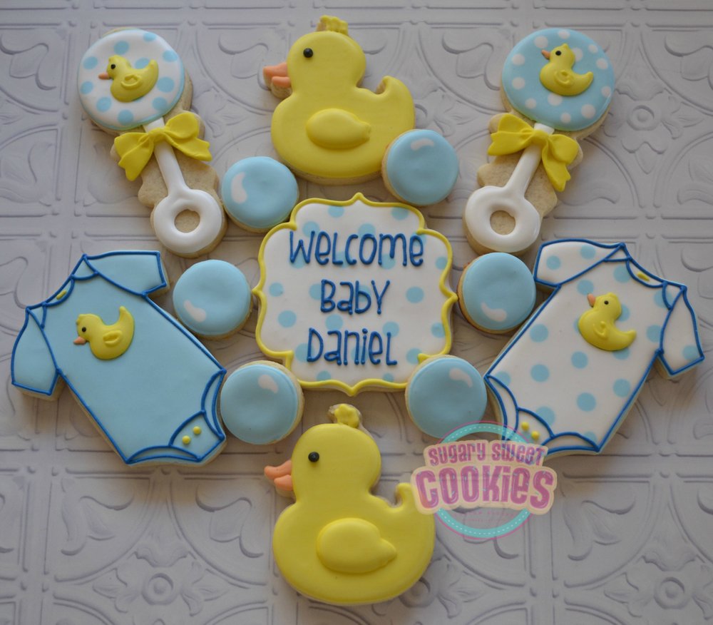Rubber Ducky Baby 24 cookies